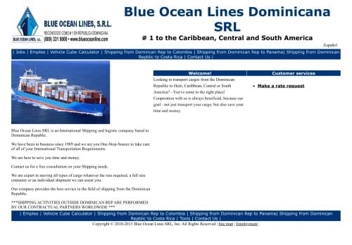 Dominican Republic Directory | Blue Ocean Lines Dominicana, SRL